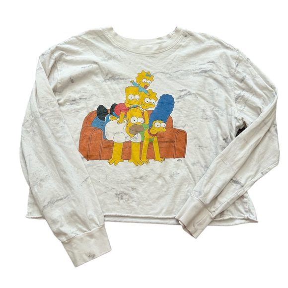 Tops | Simpsons Long Sleeve Crop Top | Poshmark